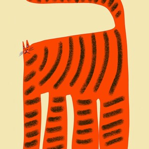 Red Cat Art Print, Home Decor, Wall Decoration, Gift for Her Kitchen ...