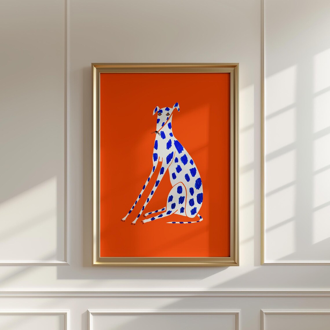Graceful Greyhound Art Print, Dog Home Decor, Housewarming Gift, Modern ...
