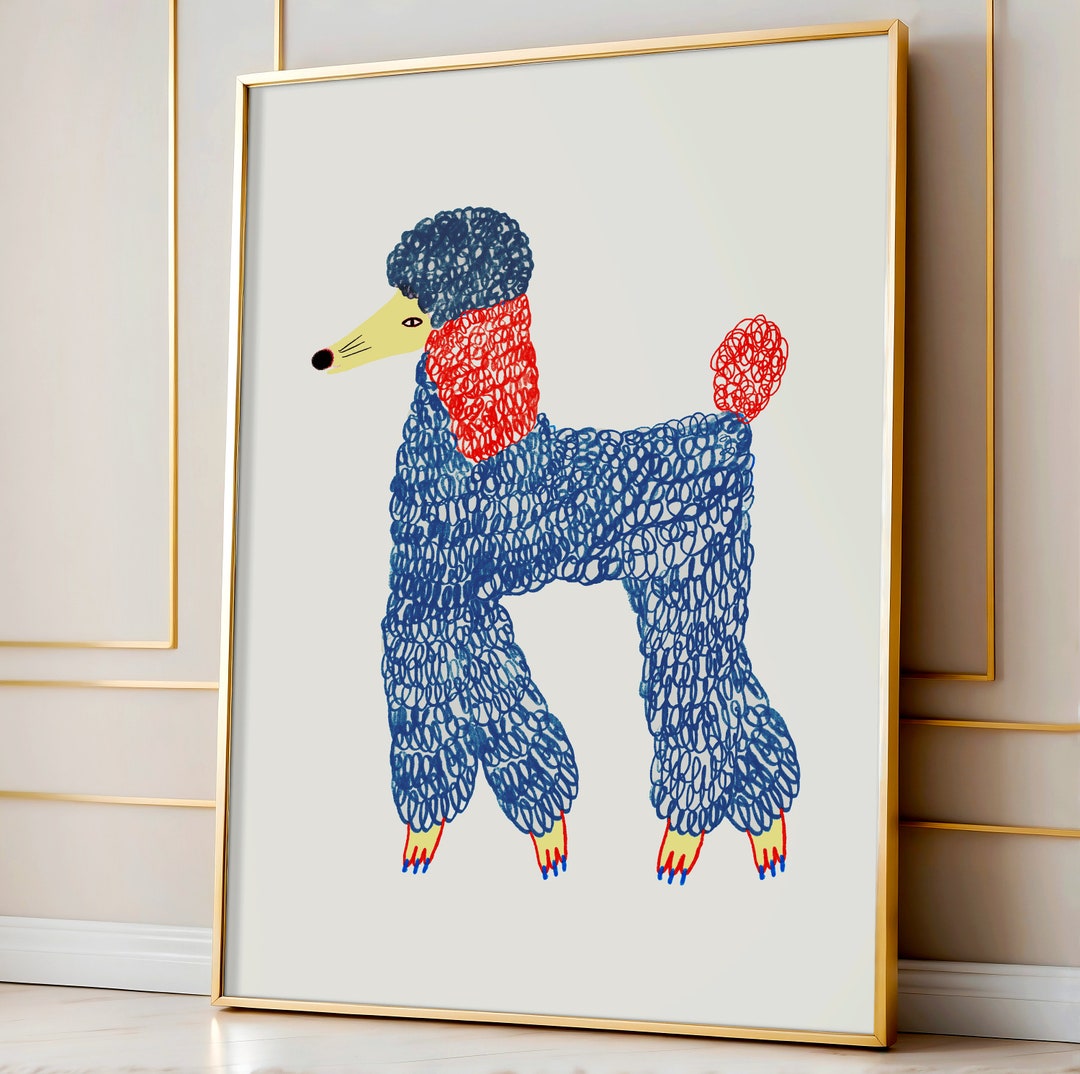 Poodle Wall Art Print for Her Dog Wall Decor Print for Home Gift for ...