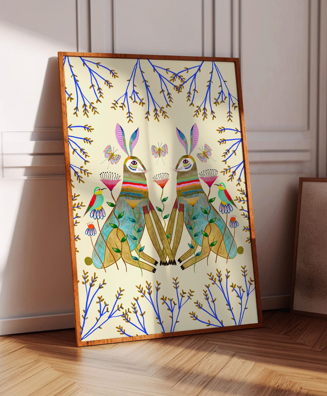 Majestic Hares Print - Wall Decoration for Her - Kitchen, Living Room ...