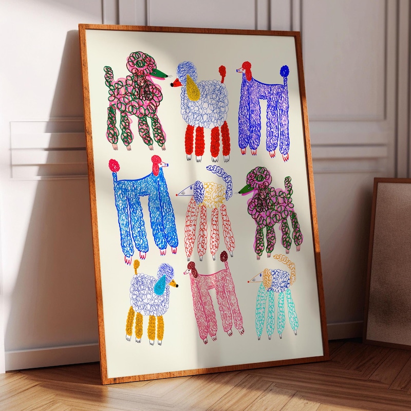 Poodle Art Print - Etsy
