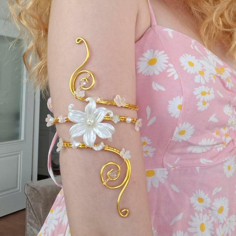 Gold Arm Cuff - Etsy