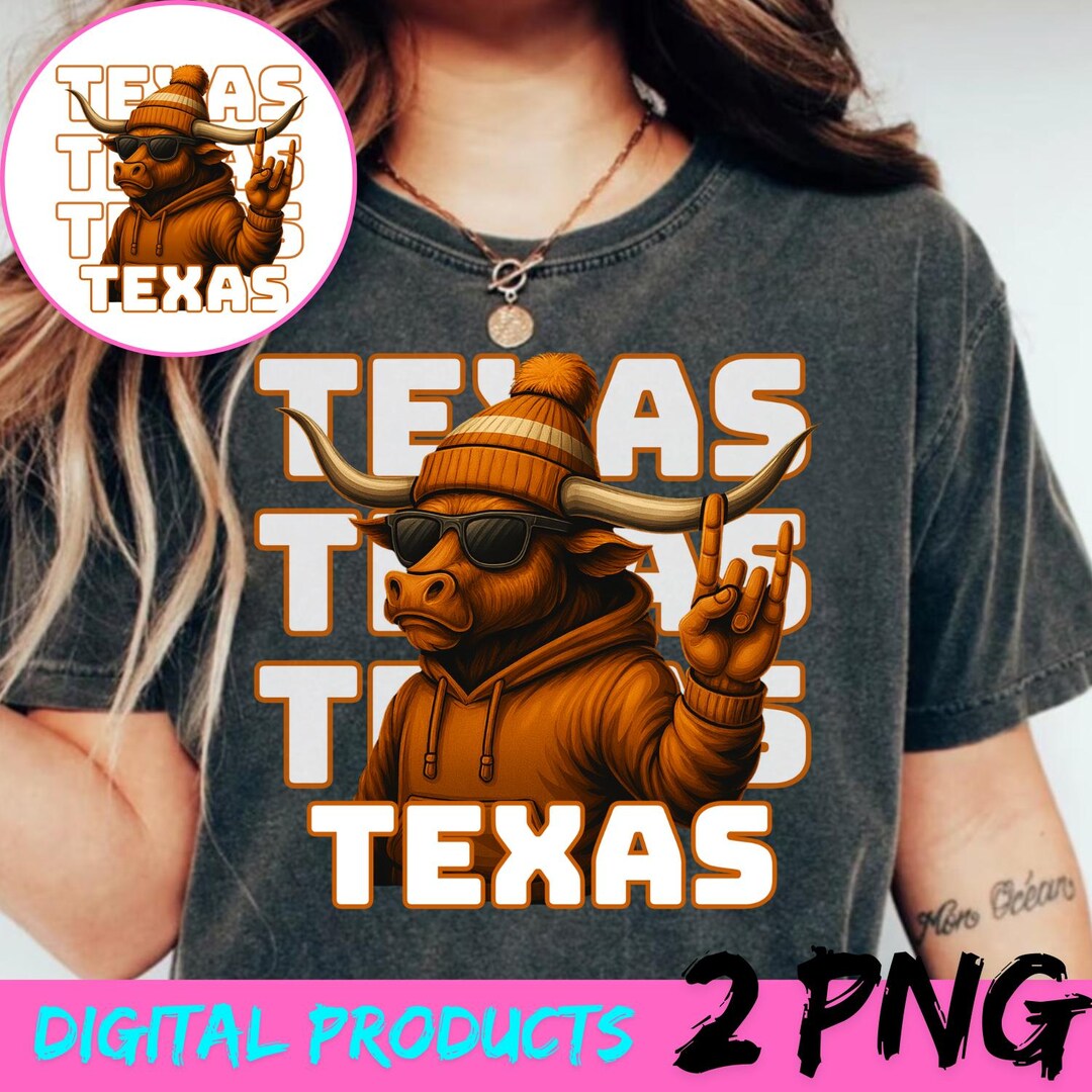 Texas Longhorns PNG: Bevo Mascot, Game Day Design PNG - Etsy