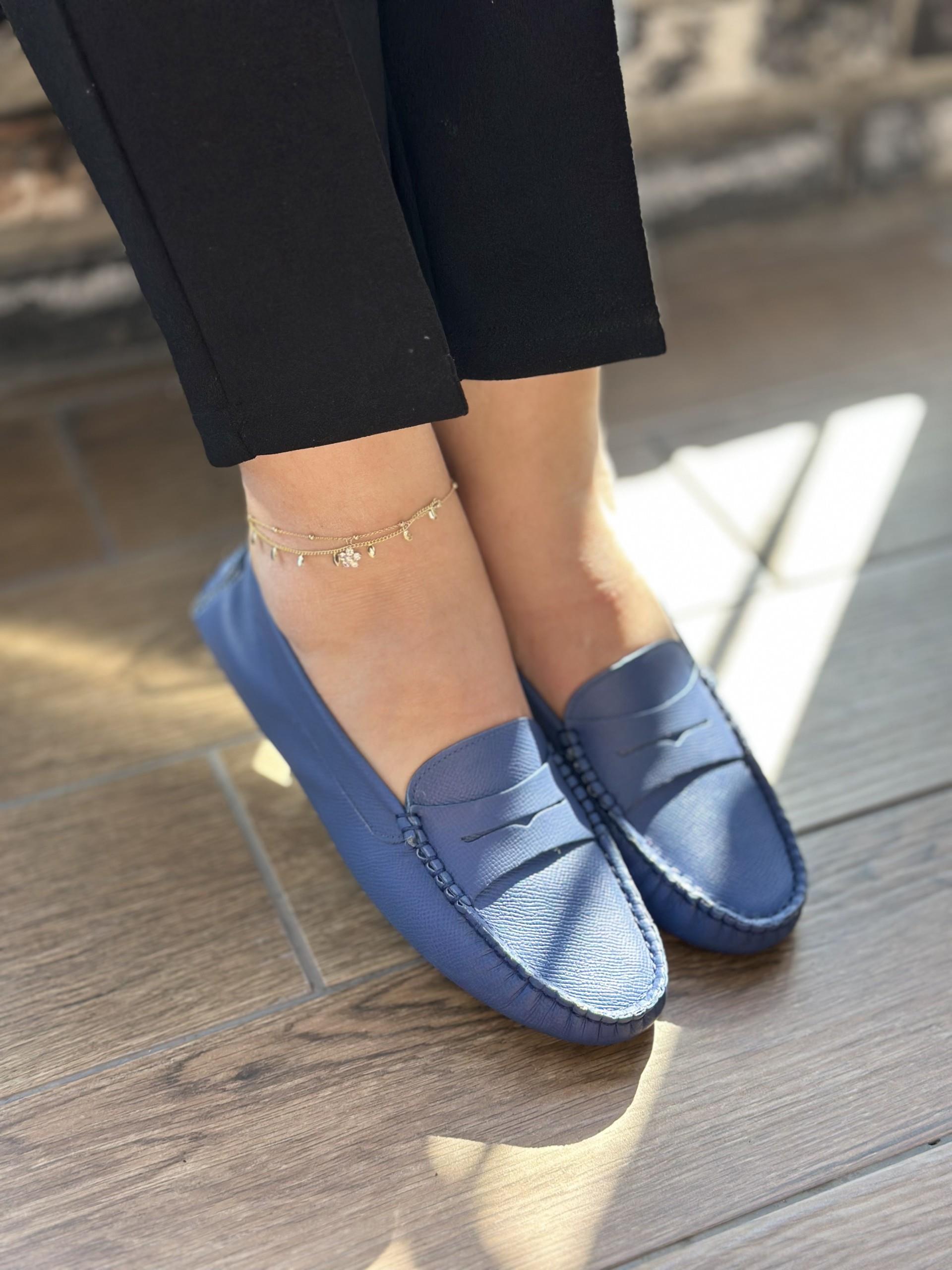 Handmade Leather Loafers: White Slip-on Flats, Soft Sole Driving Shoes ...