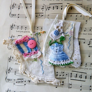 Embellished Paper Tags Shabby Journal Tags Set of Tags Junk Journal ...