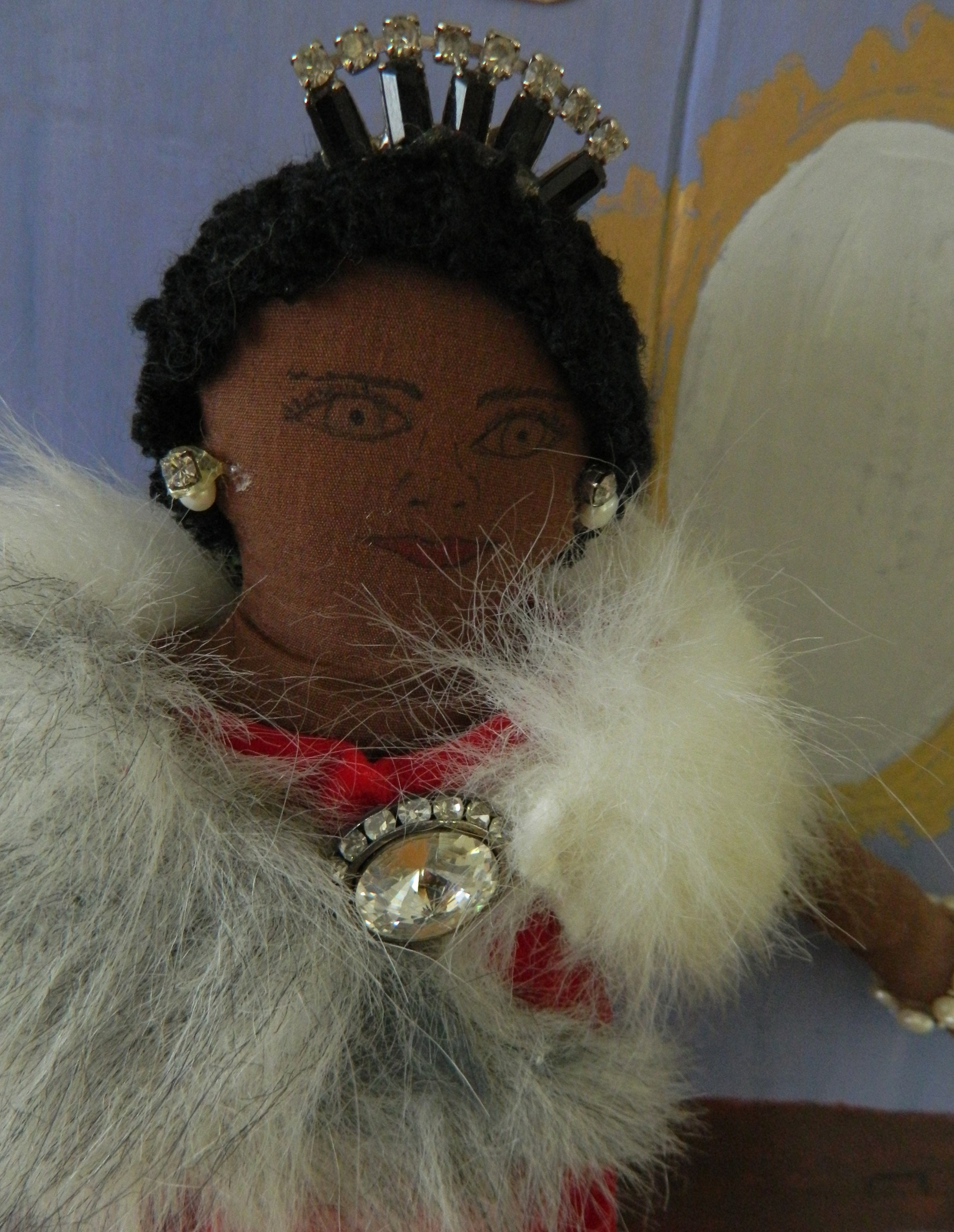 Art Doll: Ms. Dawnetta Silvernail in Red Velvet Dress - Etsy