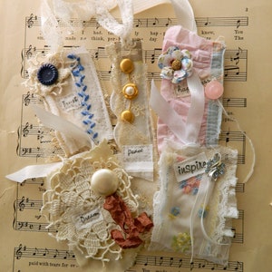 Set of Paper Tags Embellished Journal Tags Junk Journal Tags Pretty ...