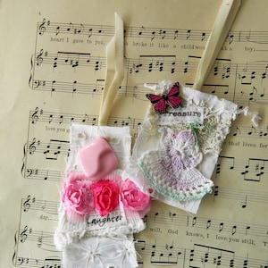 Embellished Paper Tags Shabby Journal Tags Set of Tags Junk Journal ...