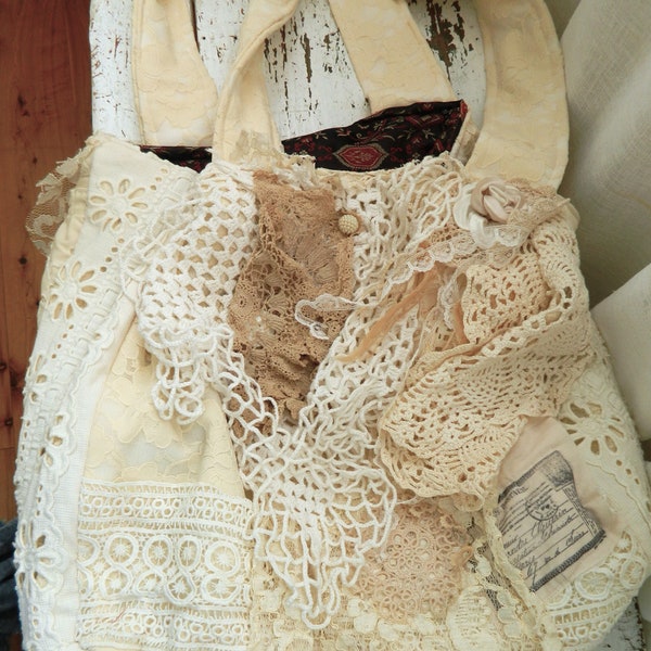 Lace Tote Bag - Etsy
