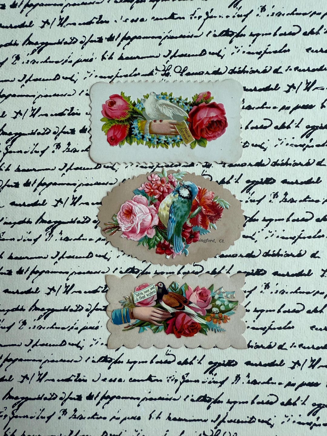 Antique Victorian Era Calling Cards | Embossed Ephemera Set of 3 - Etsy