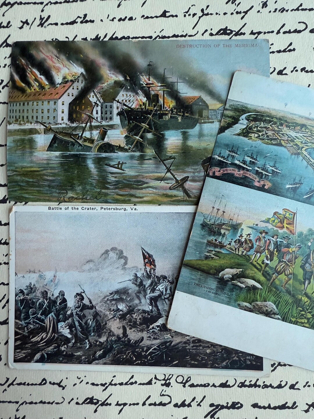 Antique American History Postcards - Set of 3 - Etsy