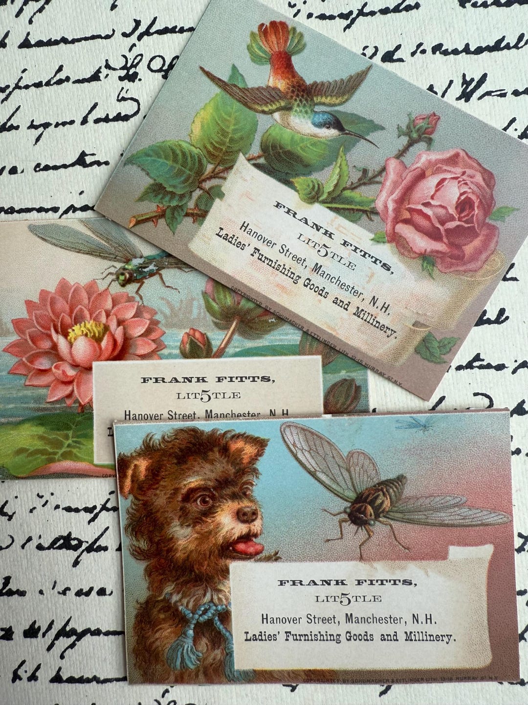 Antique Frank Fitts Victorian Era Advertisement Cards - Set of 3 - Etsy