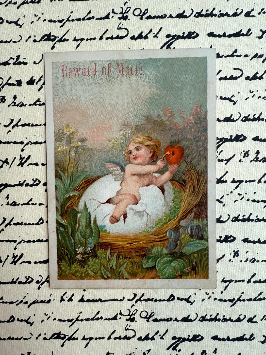 Victorian Era Rare Reward of Merit Card - Etsy