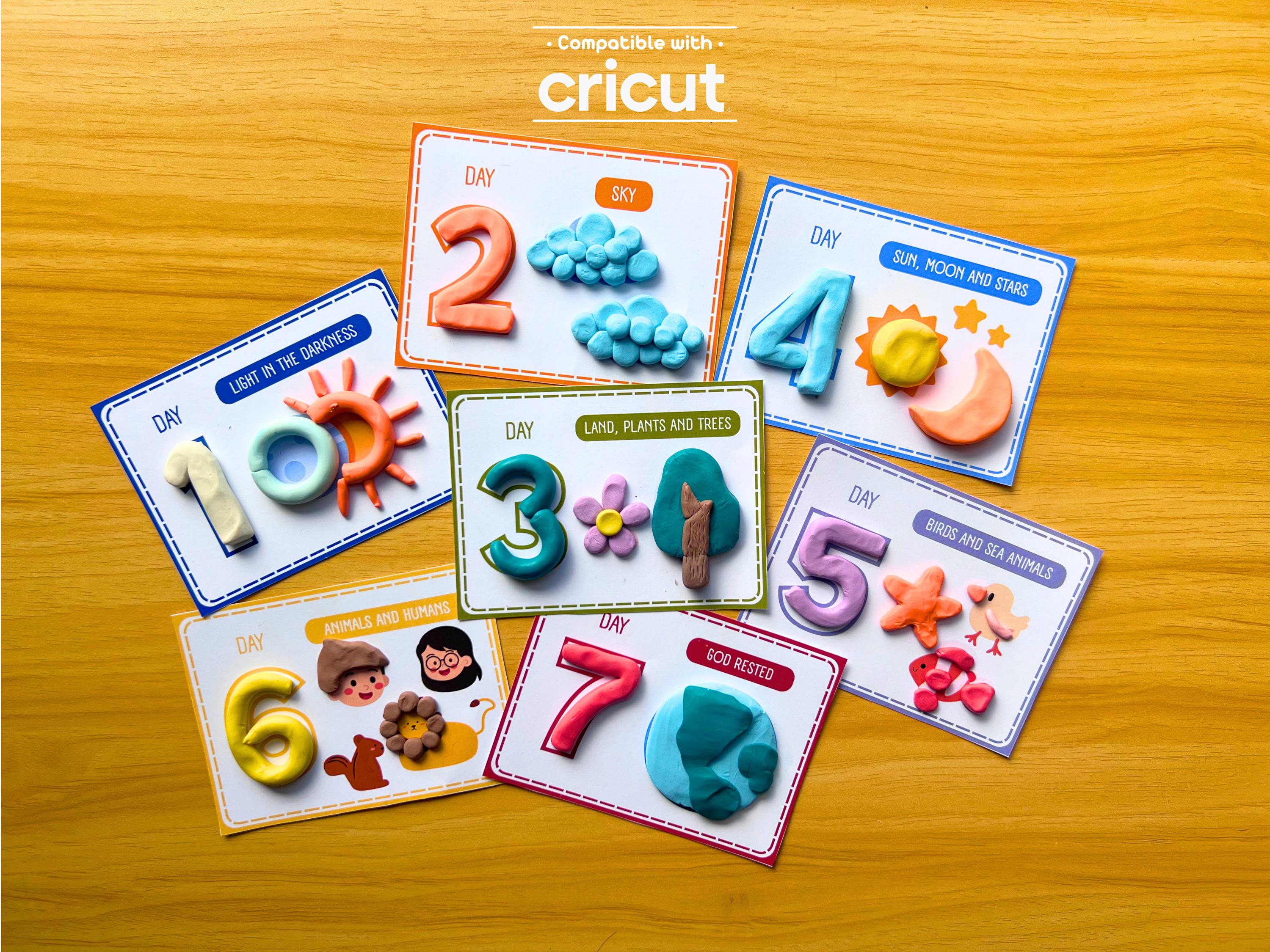 Days of Creation Playdough Mats Bible Craft Printable for Sunday School ...