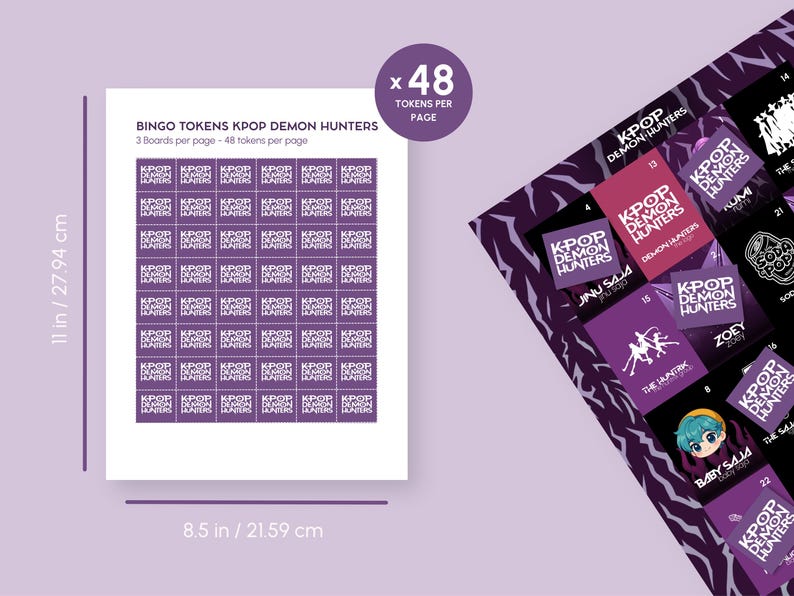 Huntrix Loteria Game Inspired Kpop Demon Hunters Bingo Printable ...