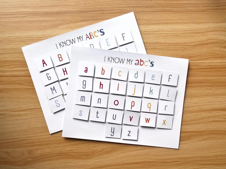 Printable Montessori Alphabet Recognition Matching Activity for ...