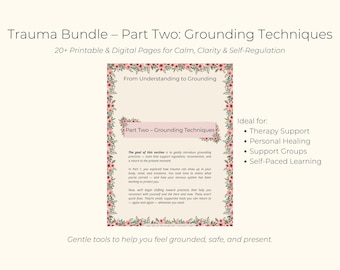 Grounding Techniques Workbook • Trauma Therapy Toolkit (20+ Pages ...