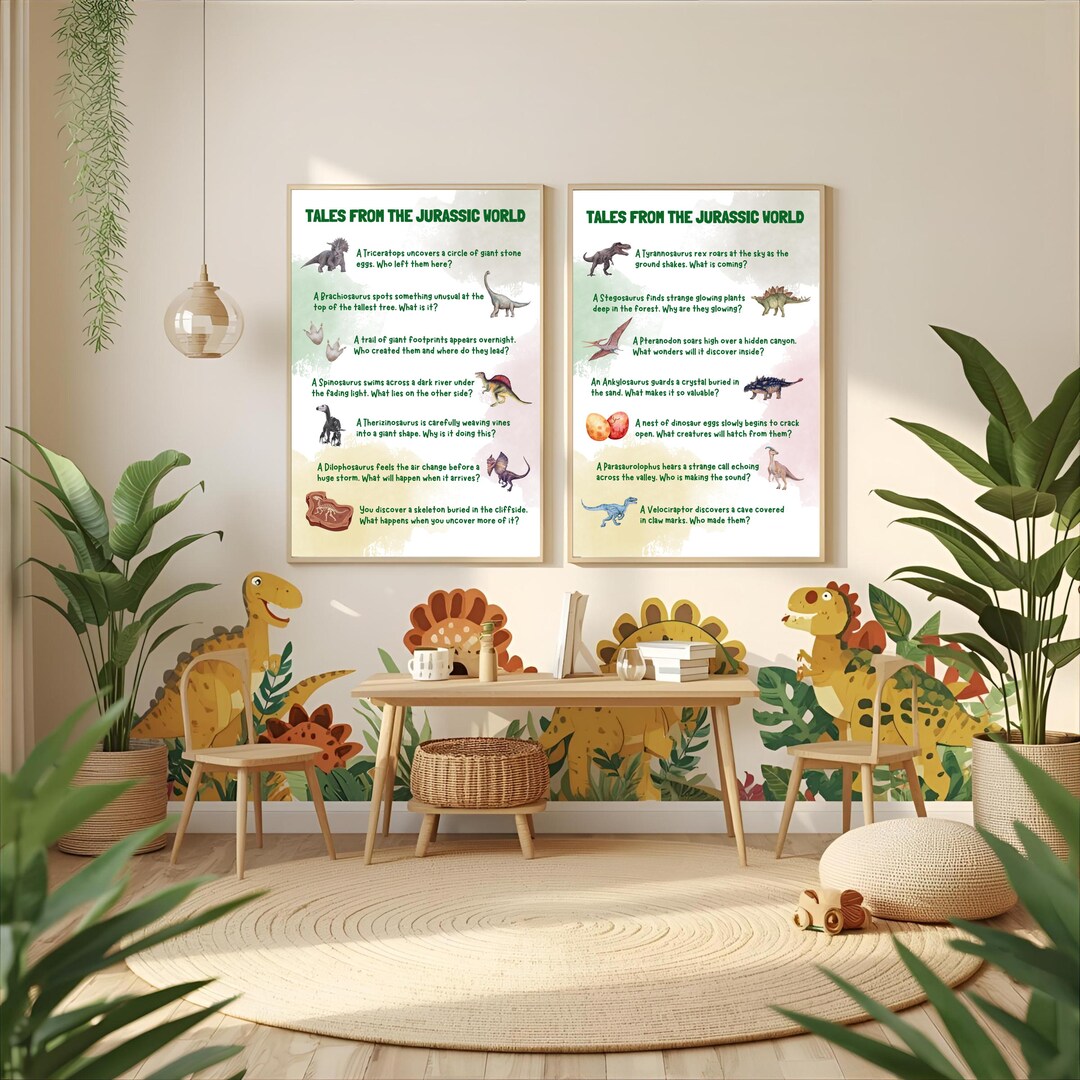 Jurassic Story Starter Posters: Creative Writing Prompts, Dinosaur ...