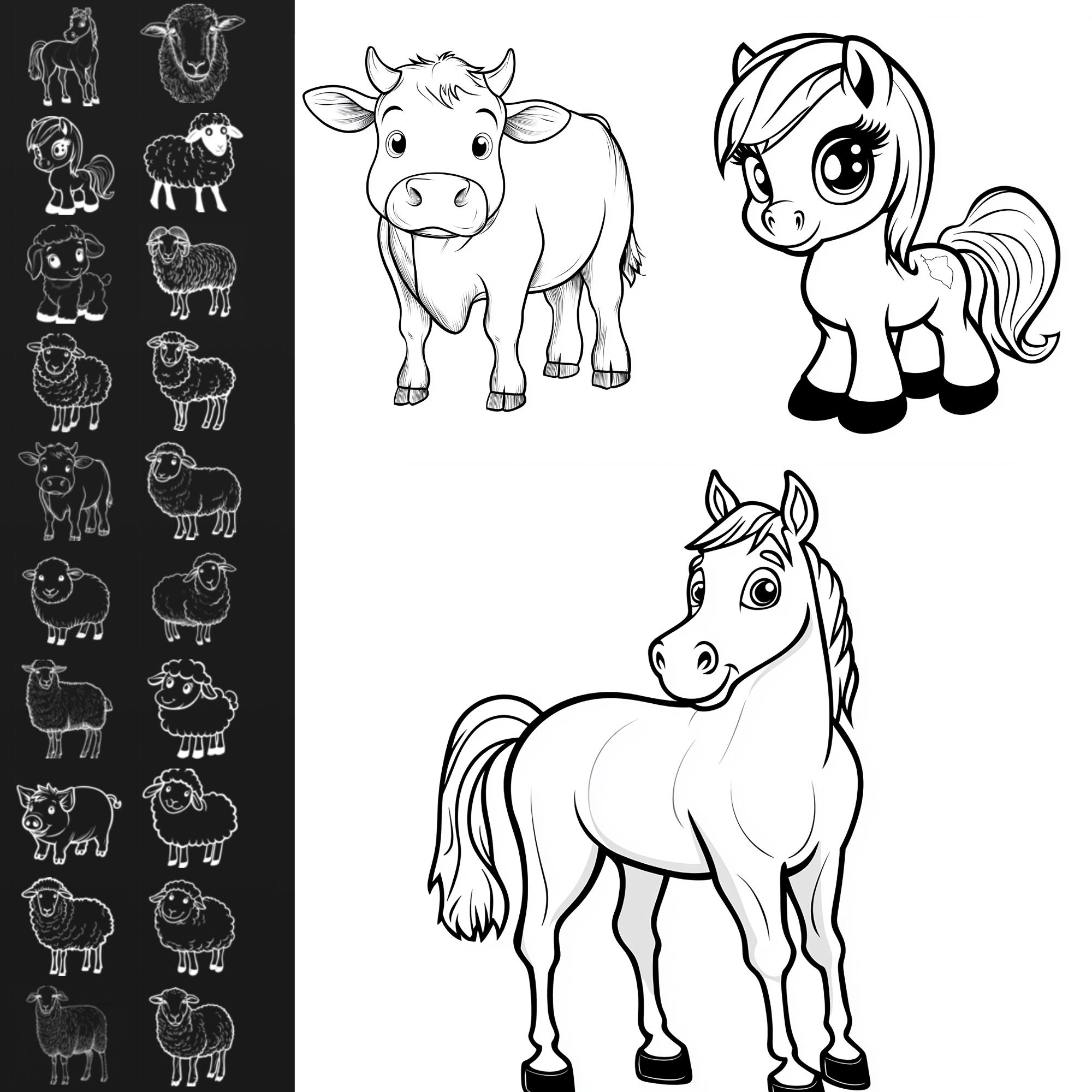 Procreate Farm Animals Brushes, 250 Cartoon Farm Animals Procreate ...