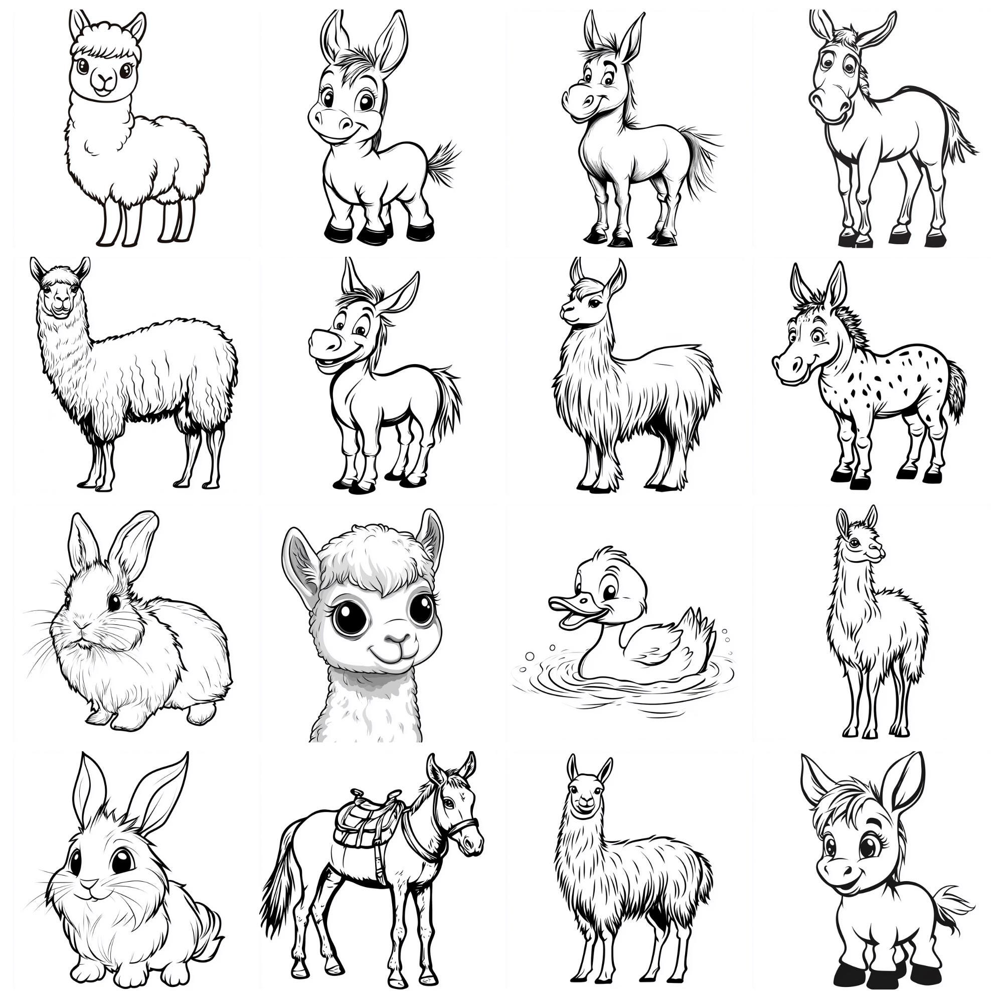 Procreate Farm Animals Brushes, 250 Cartoon Farm Animals Procreate ...
