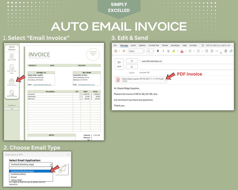 Système d'automatisation des factures Excel | Facture automatique ...