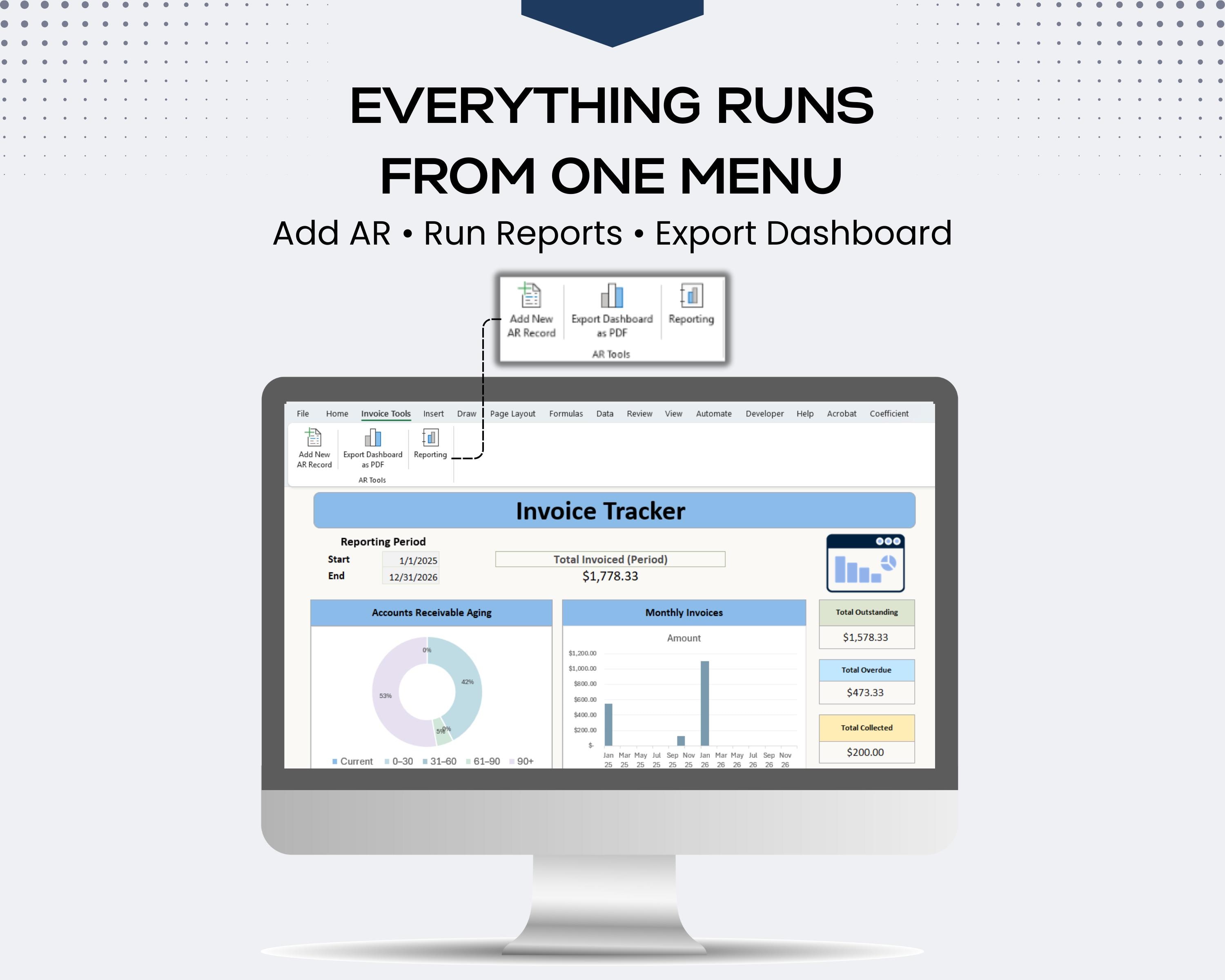 Automated Invoice Dashboard/tracker | Cash Flow Forecast | AR Dashboard ...