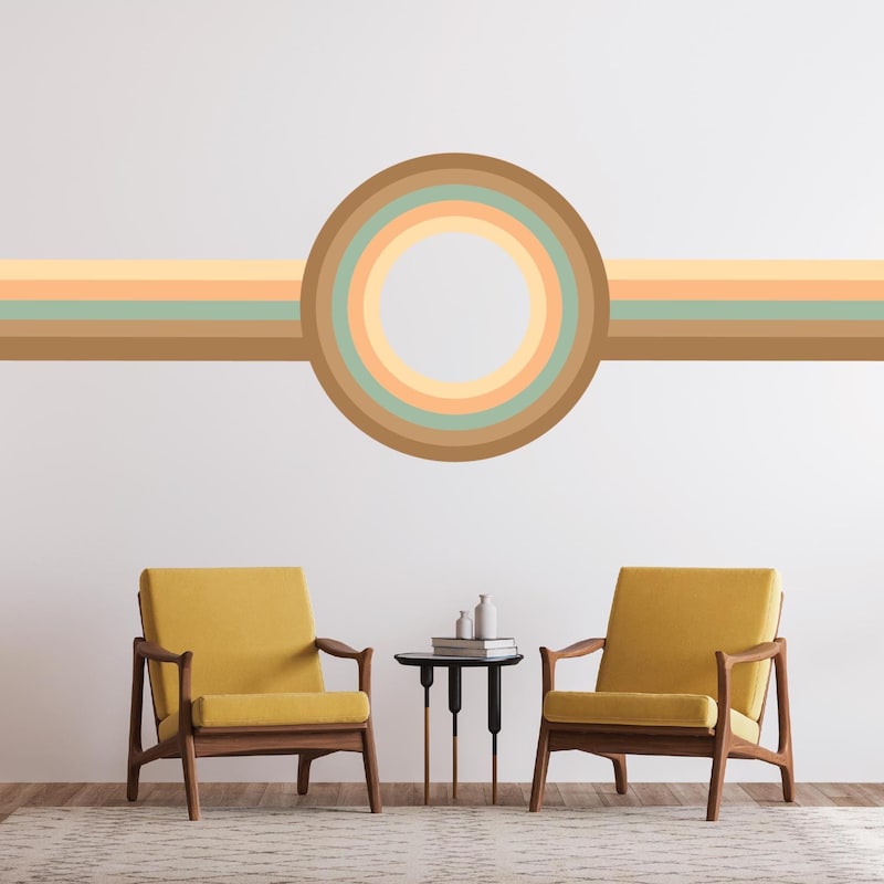 Striped Circle Art - Etsy