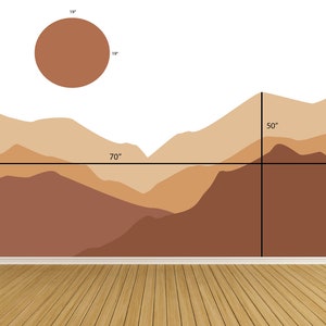 Mountain Wall Mural / Removable and Reusable Wall Decals / Mountain ...