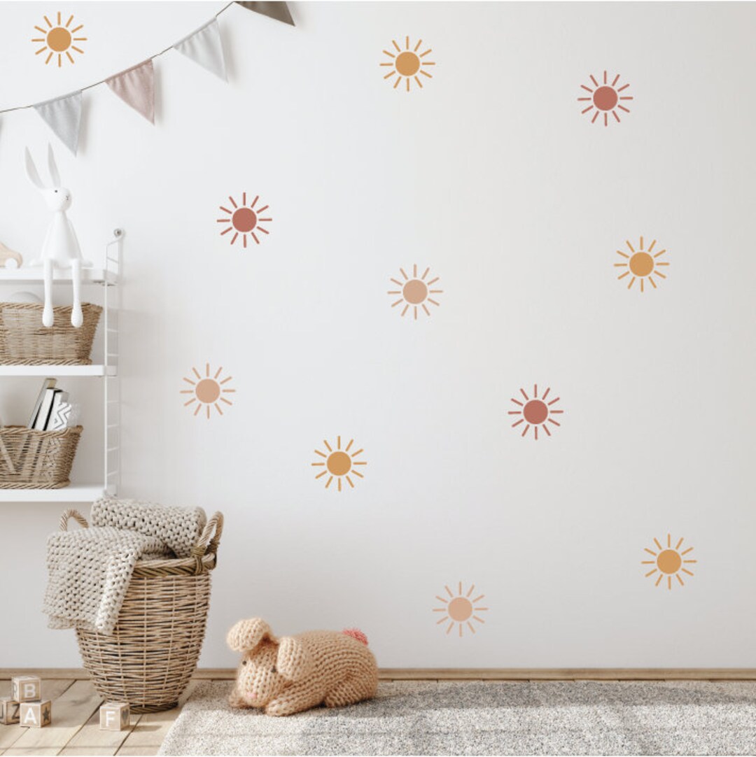 Boho Sun Decals / Boho Nursery Wall Decal Stickers / Boho - Etsy