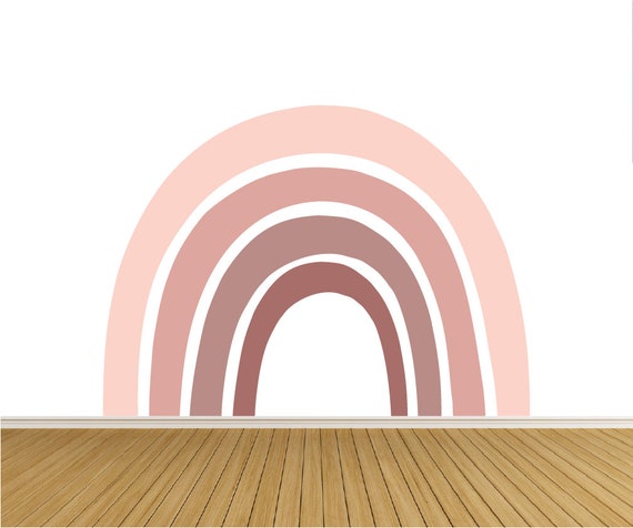 Large Rainbow Wall Decal / Boho Wall Art / Nursery Wall Art / | Etsy