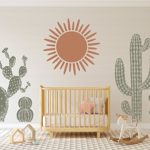 Wave Wall Decal Ocean Sunrise Mural Removable Wall Decals | Etsy