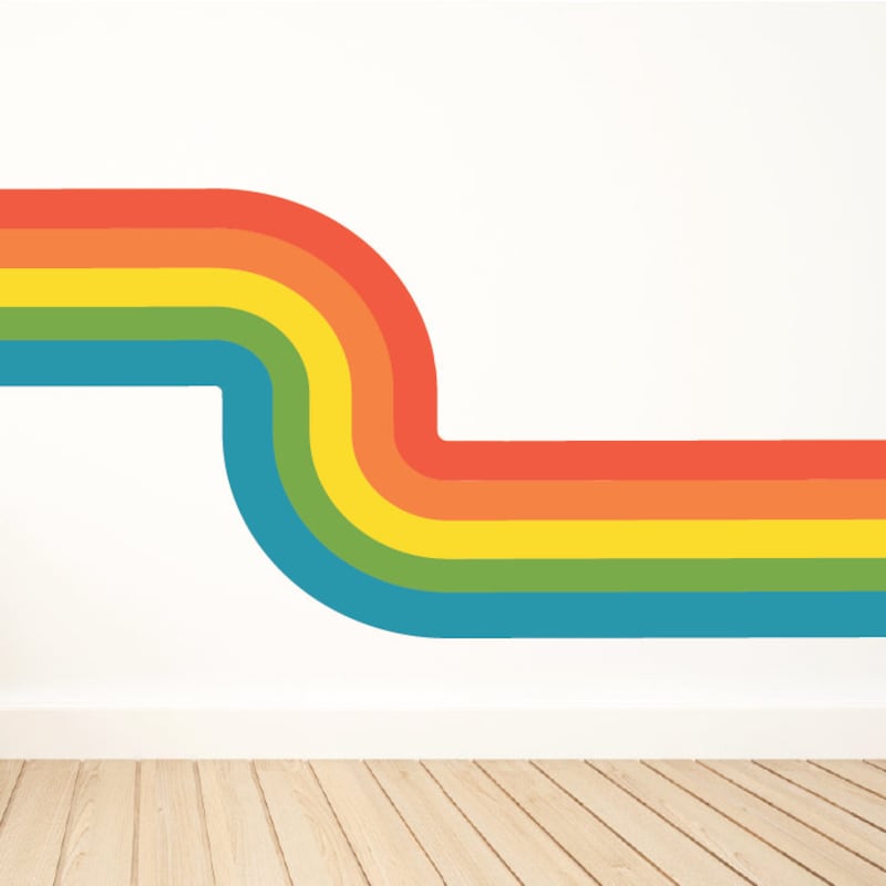 Rainbow Wall Decal - Etsy