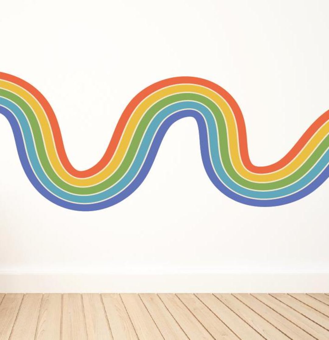 Retro Stripe Wall Decal / Retro Stripes / Stripes Wall Decal / Retro ...