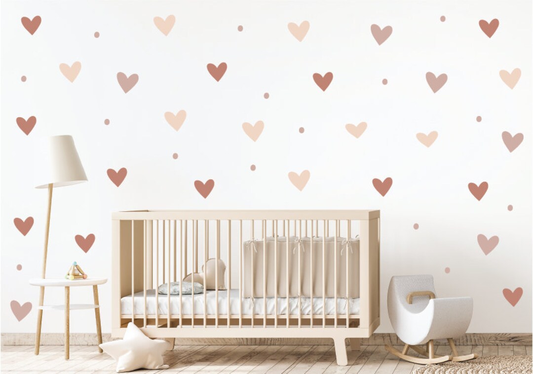 Heart Decals / Heart Wall Decal / Boho Hearts / Wall Decal / Wall ...