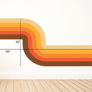 Retro Stripe Wall Decal / Retro Stripes / Stripes Wall Decal / Retro ...
