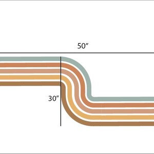 Retro Stripes / Stripe Wall Decals / Retro Stripe Wall Decal / Retro ...