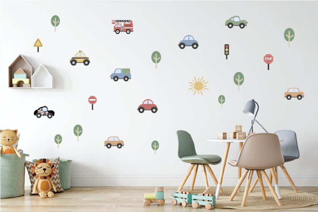 Vehicle Wall Decals , Car and Truck Wall Stickers , Construction Wall ...
