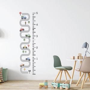 Growth Chart Wall Decal / Car and Truck Wall Stickers / Nursery Wall ...