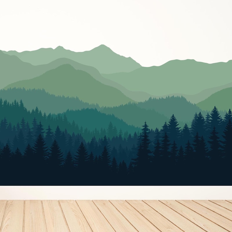 Mountain Wall Decal - Etsy