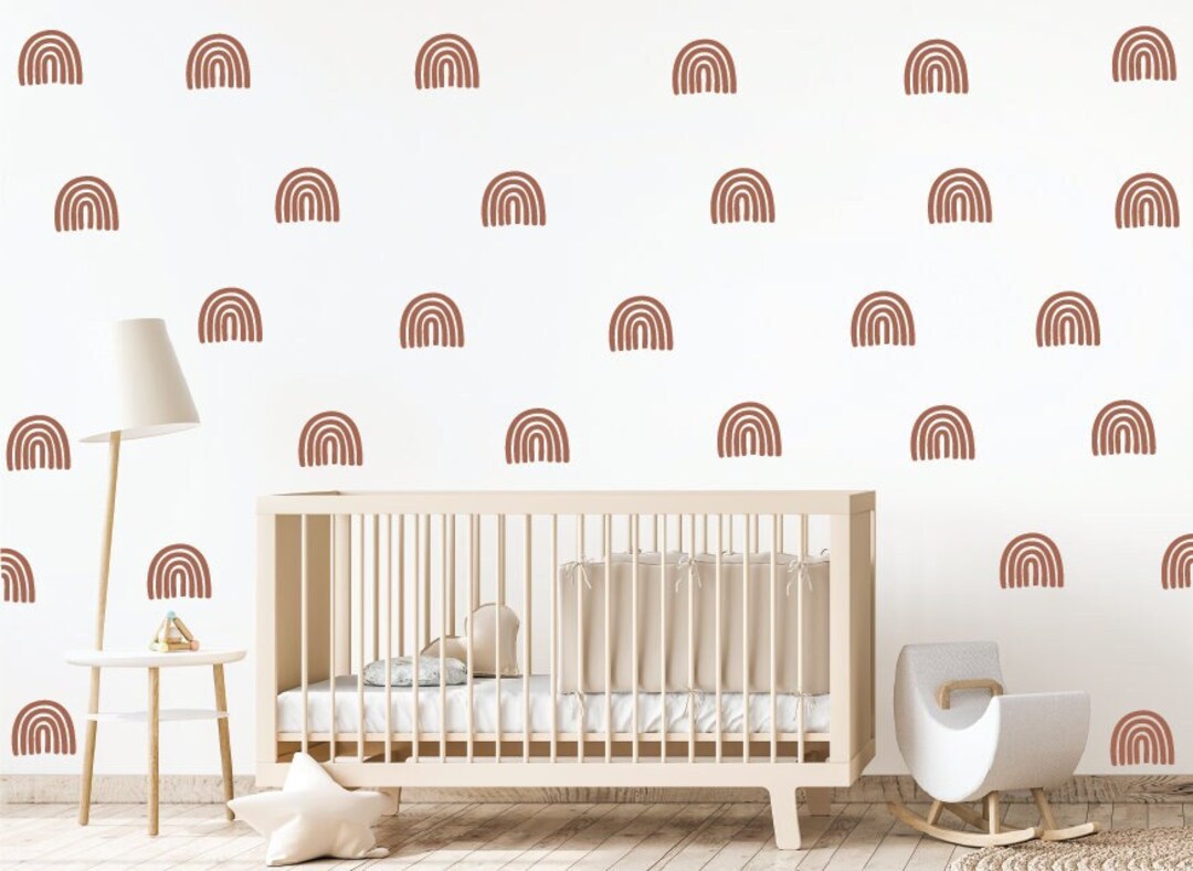 Boho Rainbow Wall Decal , Rainbow Wall Sticker , Boho Rainbow , Nursery ...