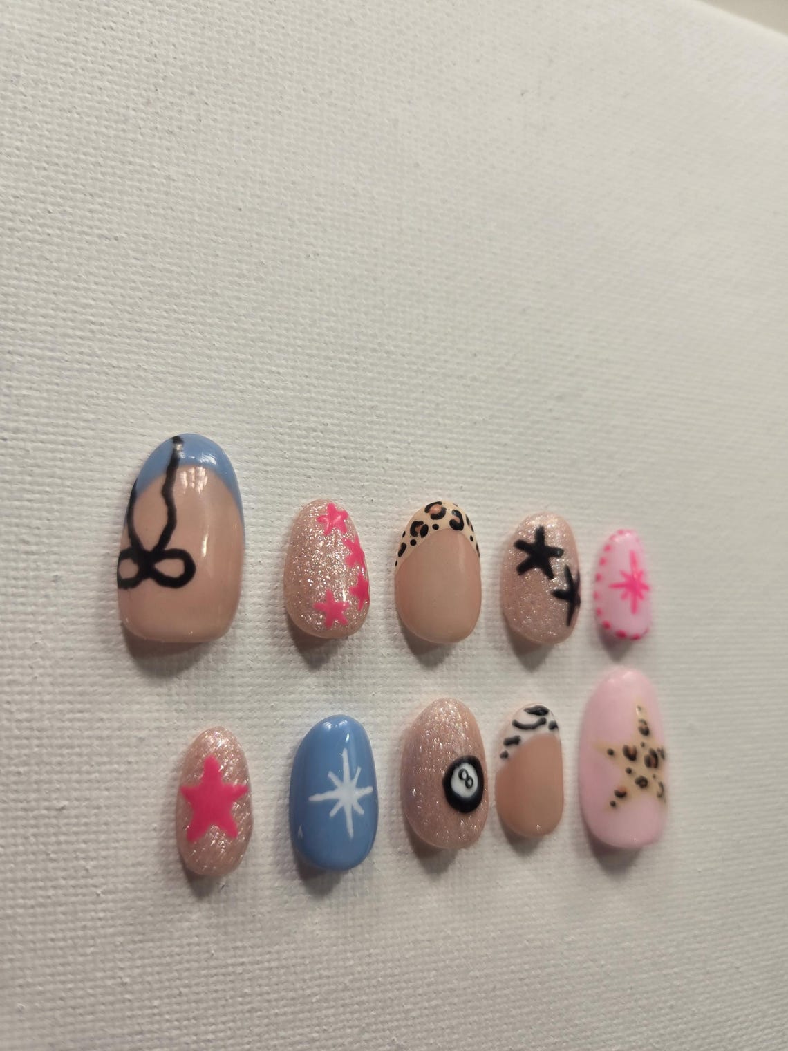 Bold & Colorful Press on Nails - Etsy