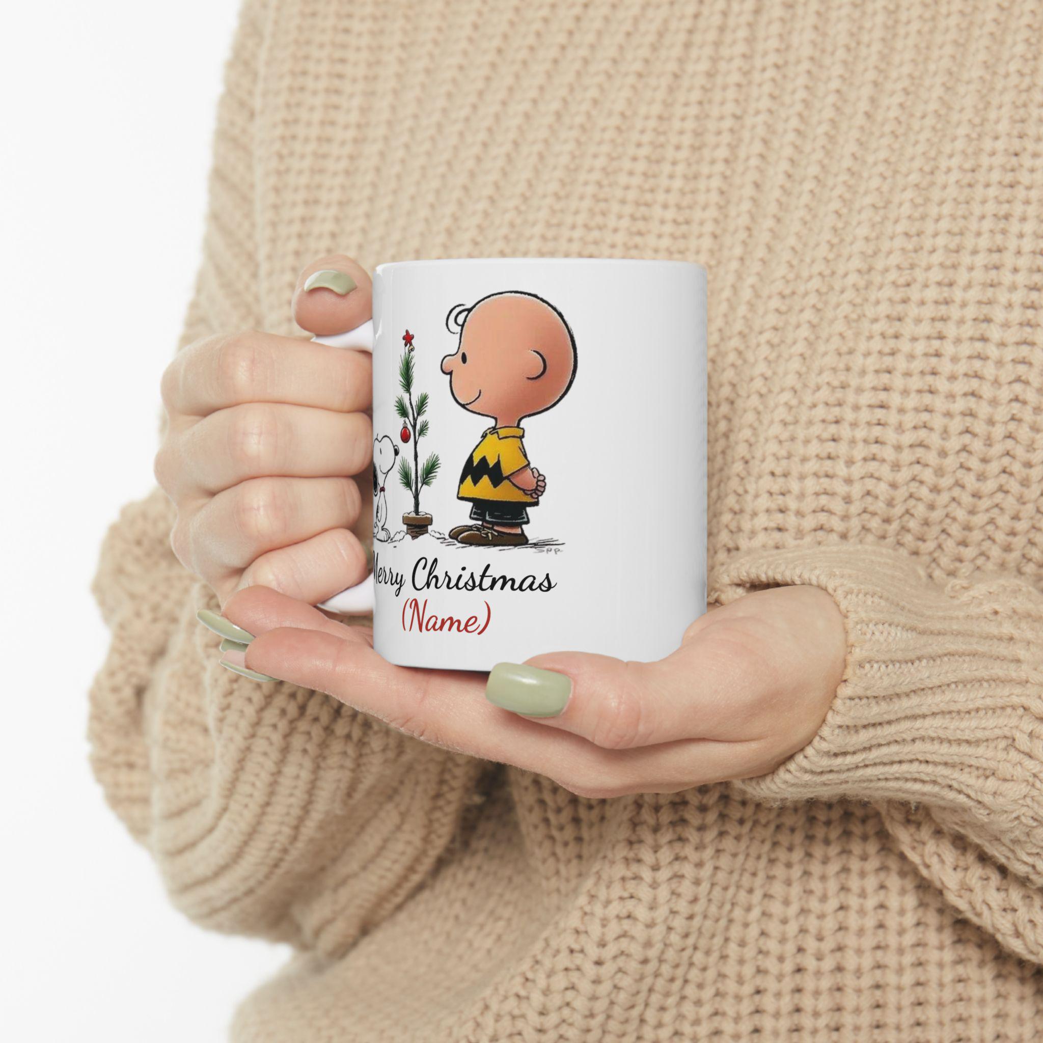Personalized Snoopy and Charlie Brown Christmas Coffee Mug - Etsy