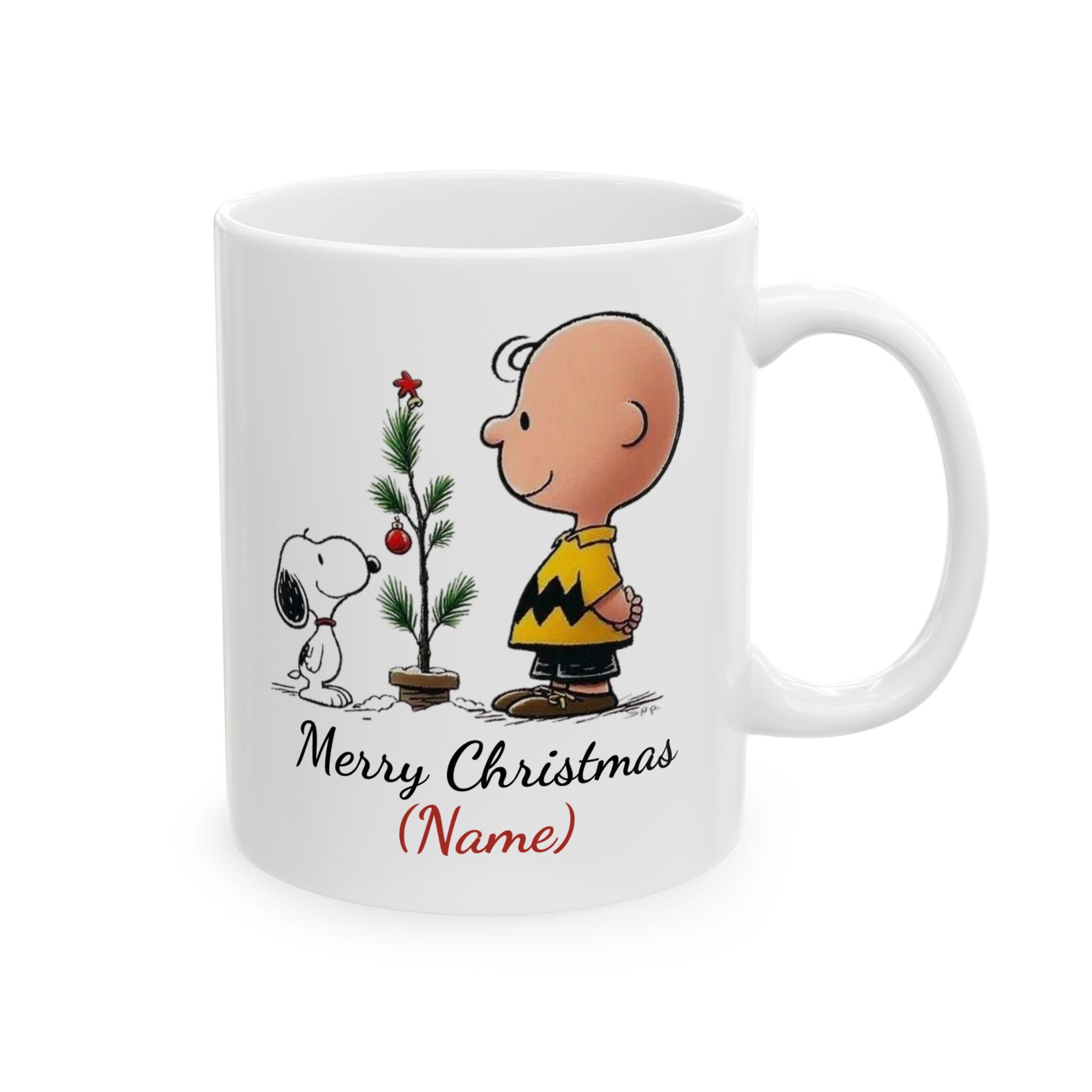 Personalized Snoopy and Charlie Brown Christmas Coffee Mug - Etsy