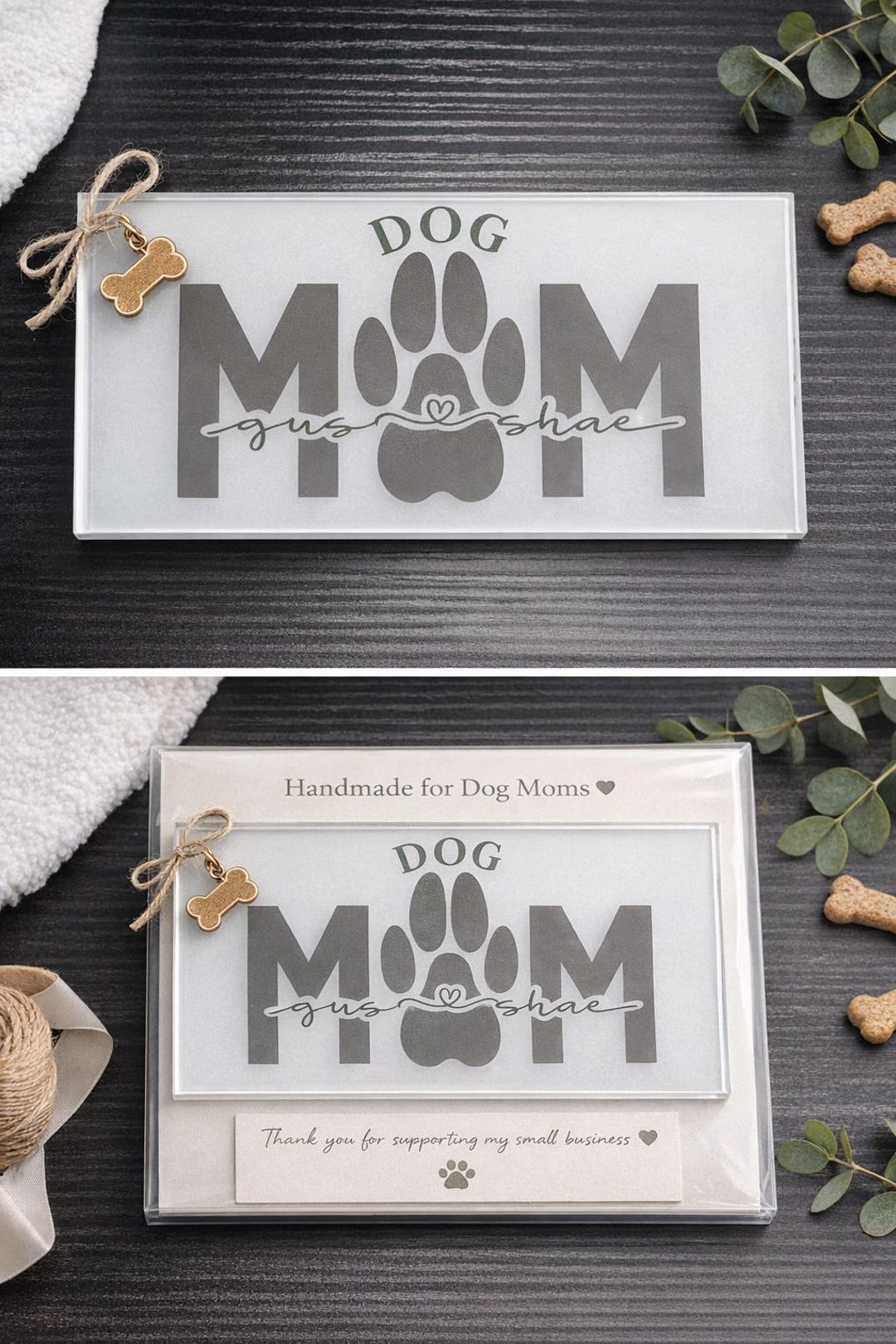 Personalized Dog Mom Glass Tile | Custom Pet Keepsake - Etsy