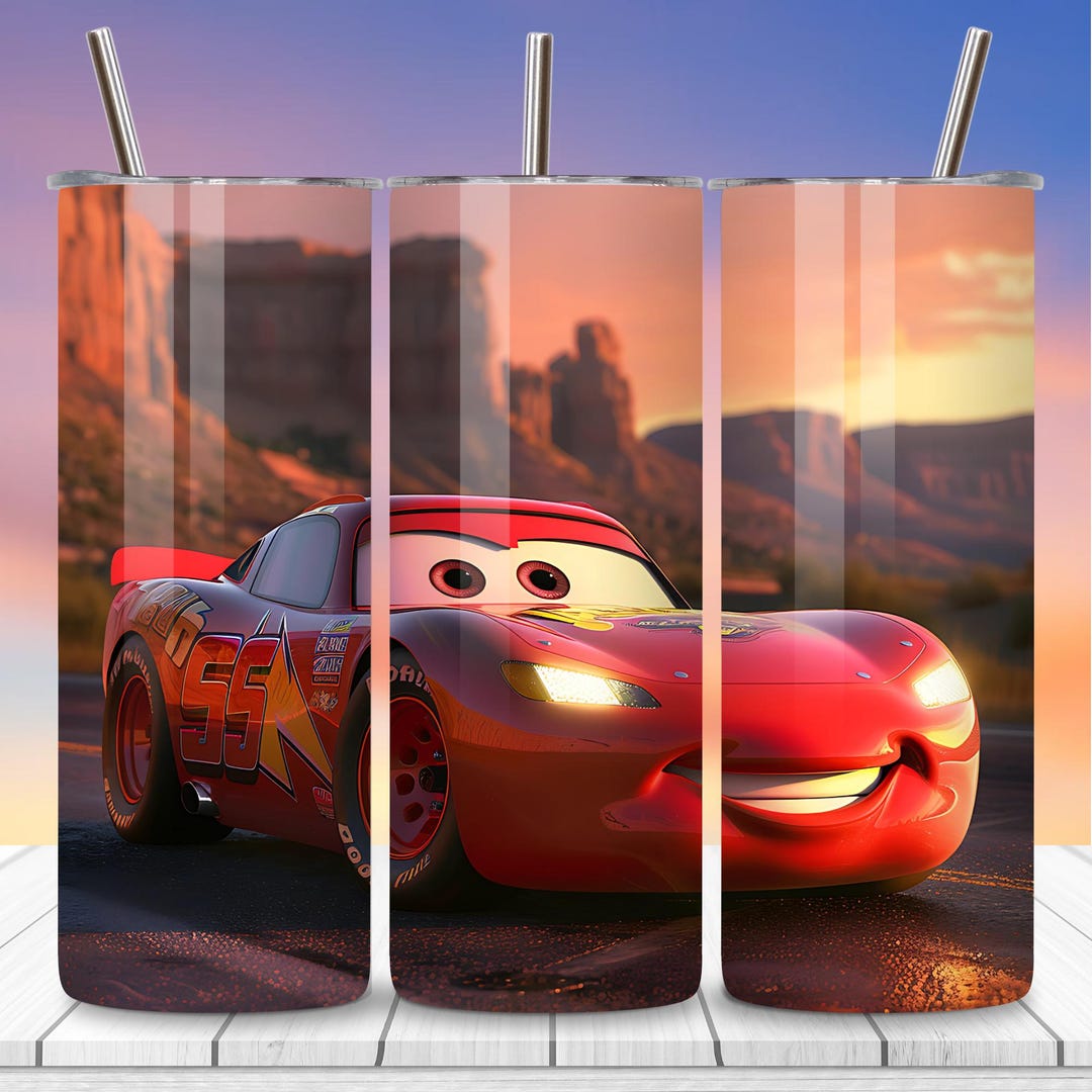 Cartoon Cars Tumbler Wrap: 20oz Skinny Sublimation Design (digital ...