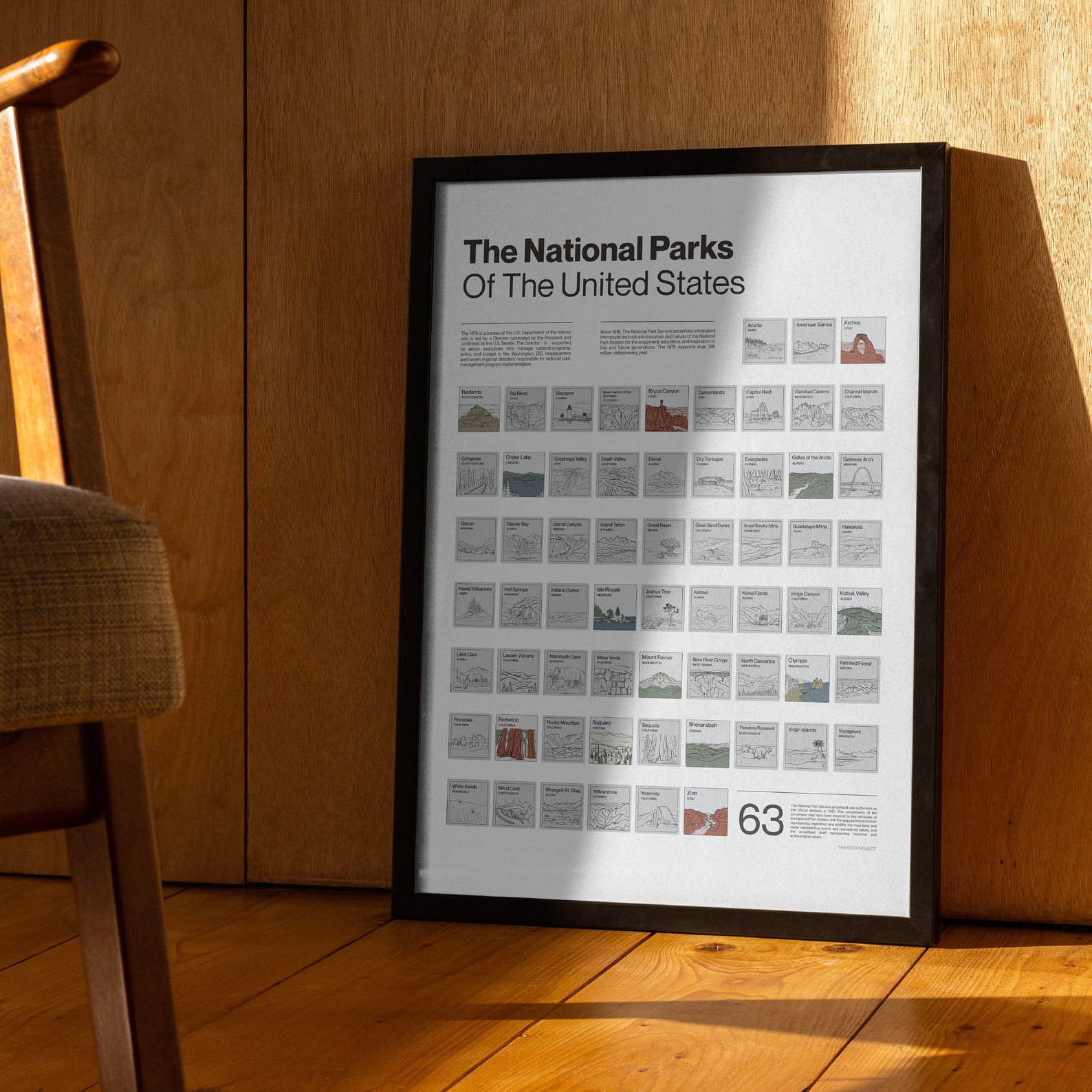 63 National Parks Scratch off Poster, Bucket List Poster, US National ...