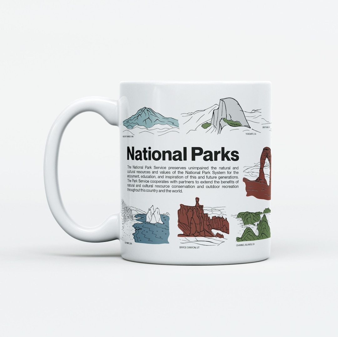 National Park Modern Mug, National Park Drink Wear, Mug for National ...