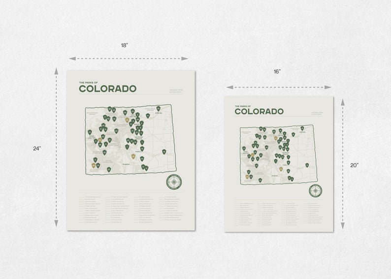 Colorado State Parks Checklist Poster Map | Etsy Canada