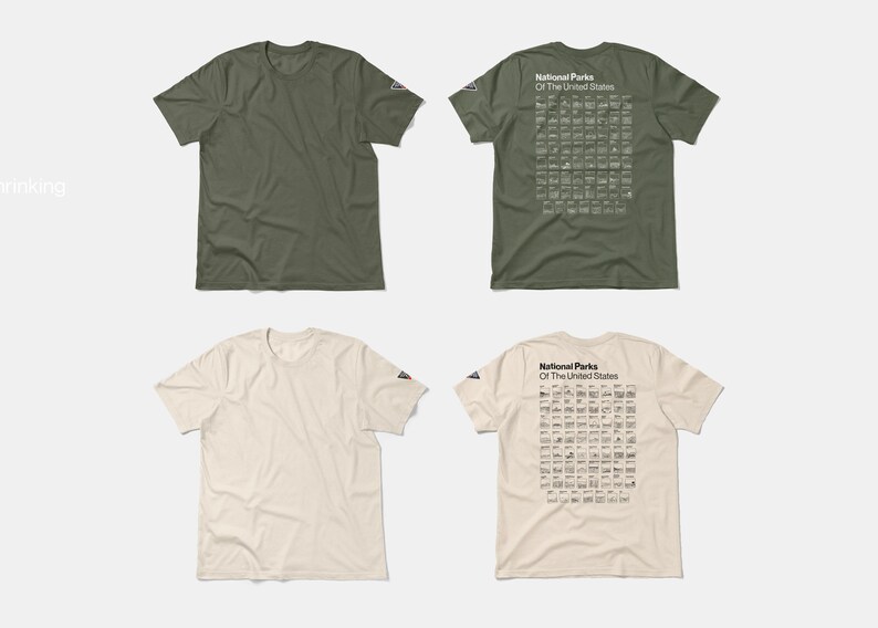 National Park Checklist T-shirt National Park Scratch off - Etsy