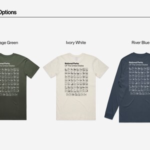 National Park Checklist T-shirt National Park Scratch off - Etsy